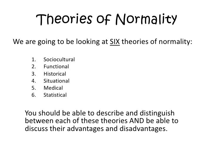 Theories Of Normality