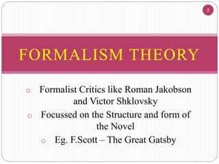 THEORIES OF NOVEL | PPTX