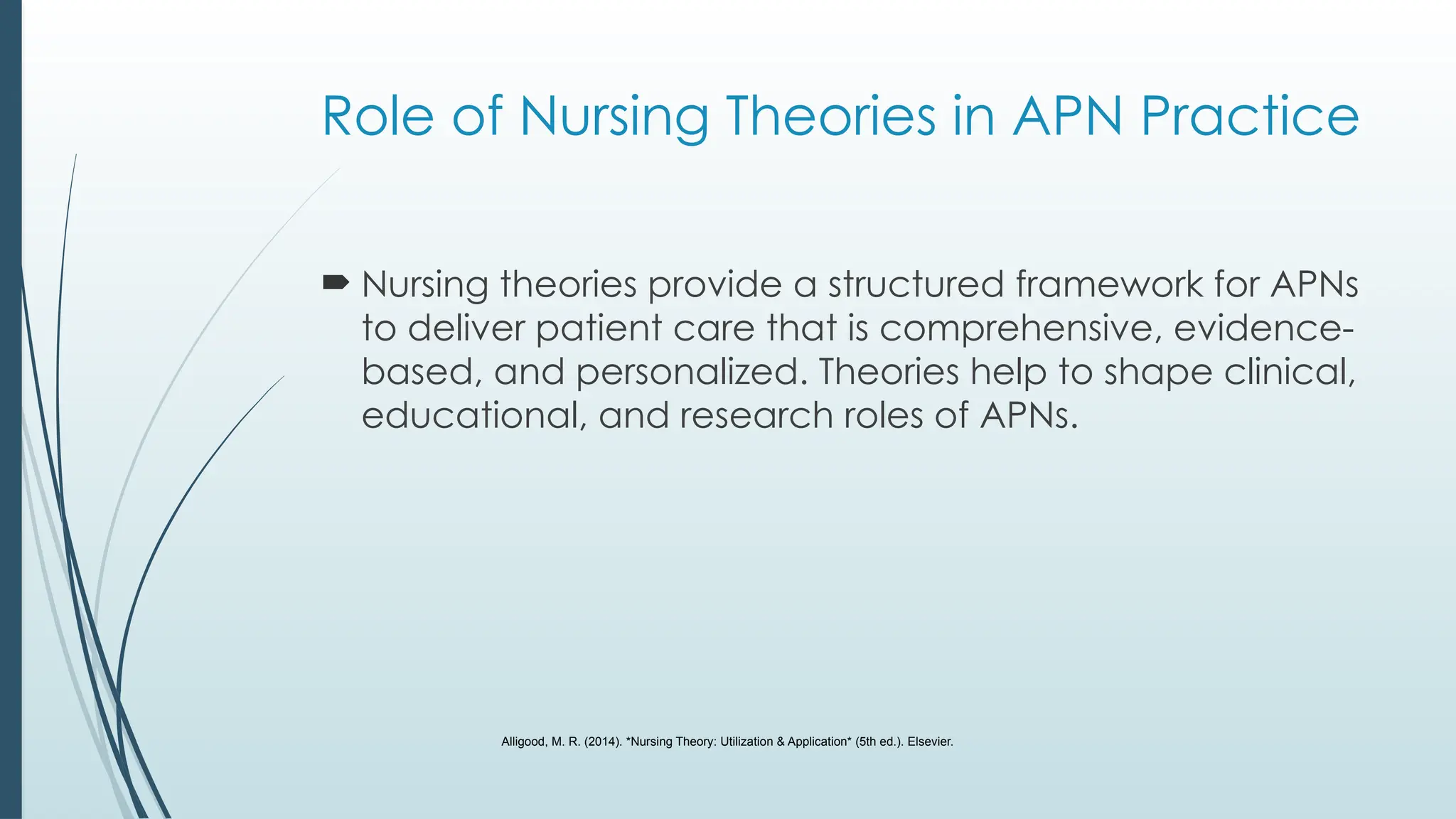 Theories of Nursing Applied to Advanced Practice Nursing | PPTX