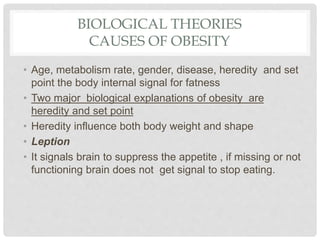 Theories of obesity and dieting | PPTX