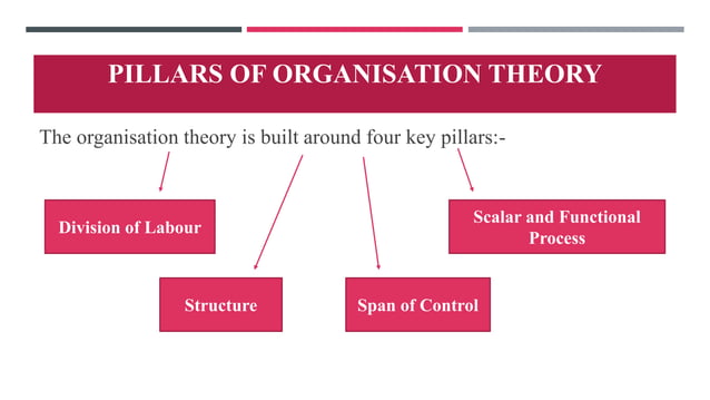 theories of organisation. Principle of organisation with theory ...