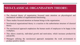 theories of organisation. Principle of organisation with theory ...