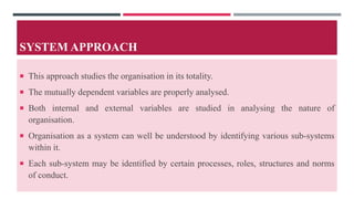 theories of organisation. Principle of organisation with theory ...