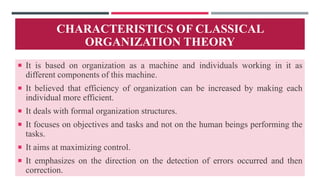 theories of organisation type of theory.pptx
