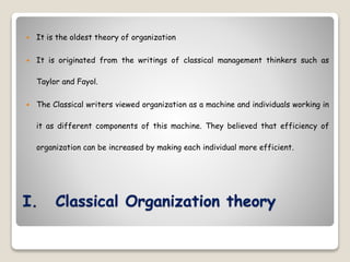 Theories of organization | PPTX