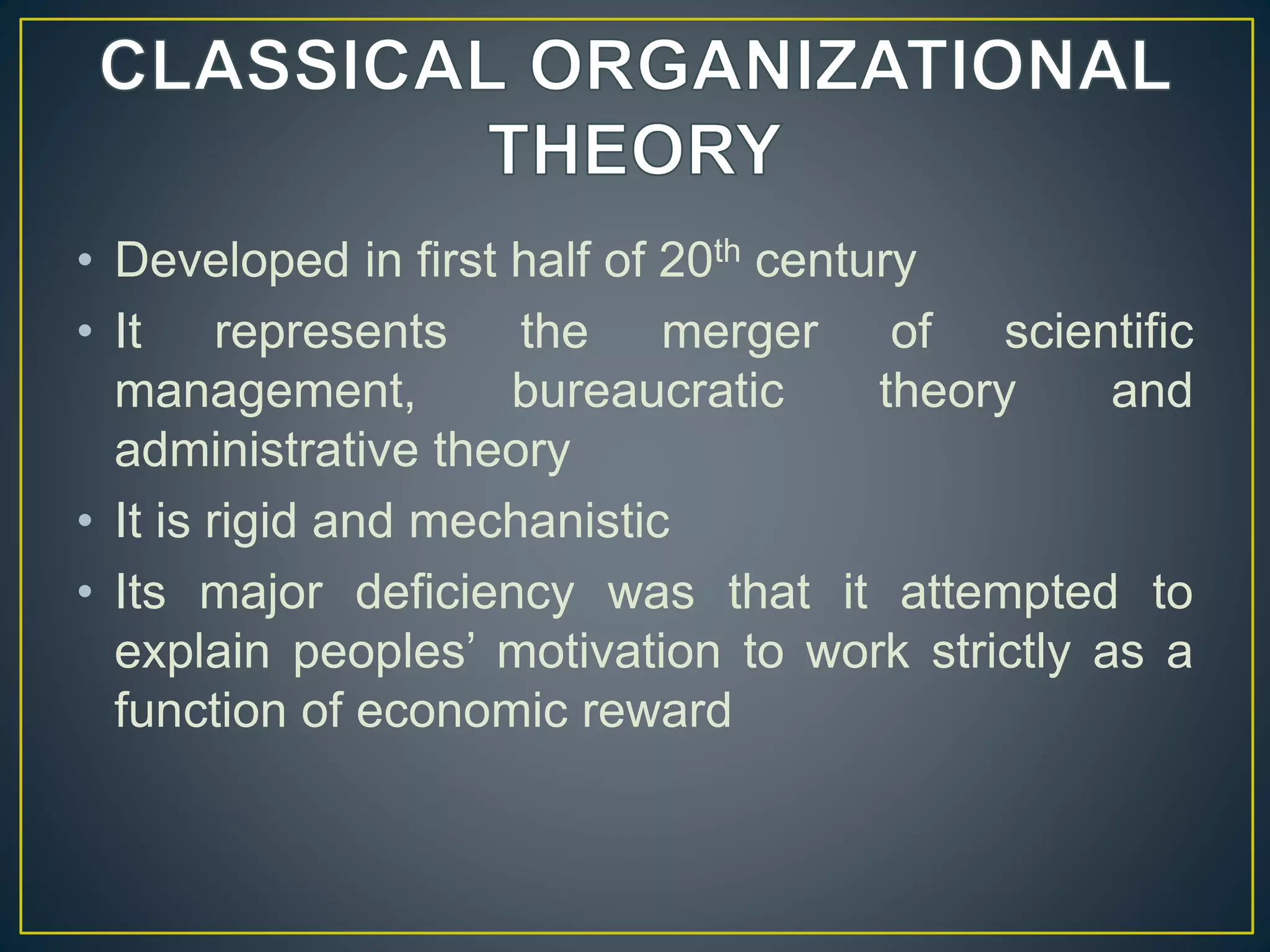 Theories of organizational behaviour | PPTX