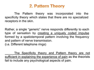 Pain Control Theories | PPT