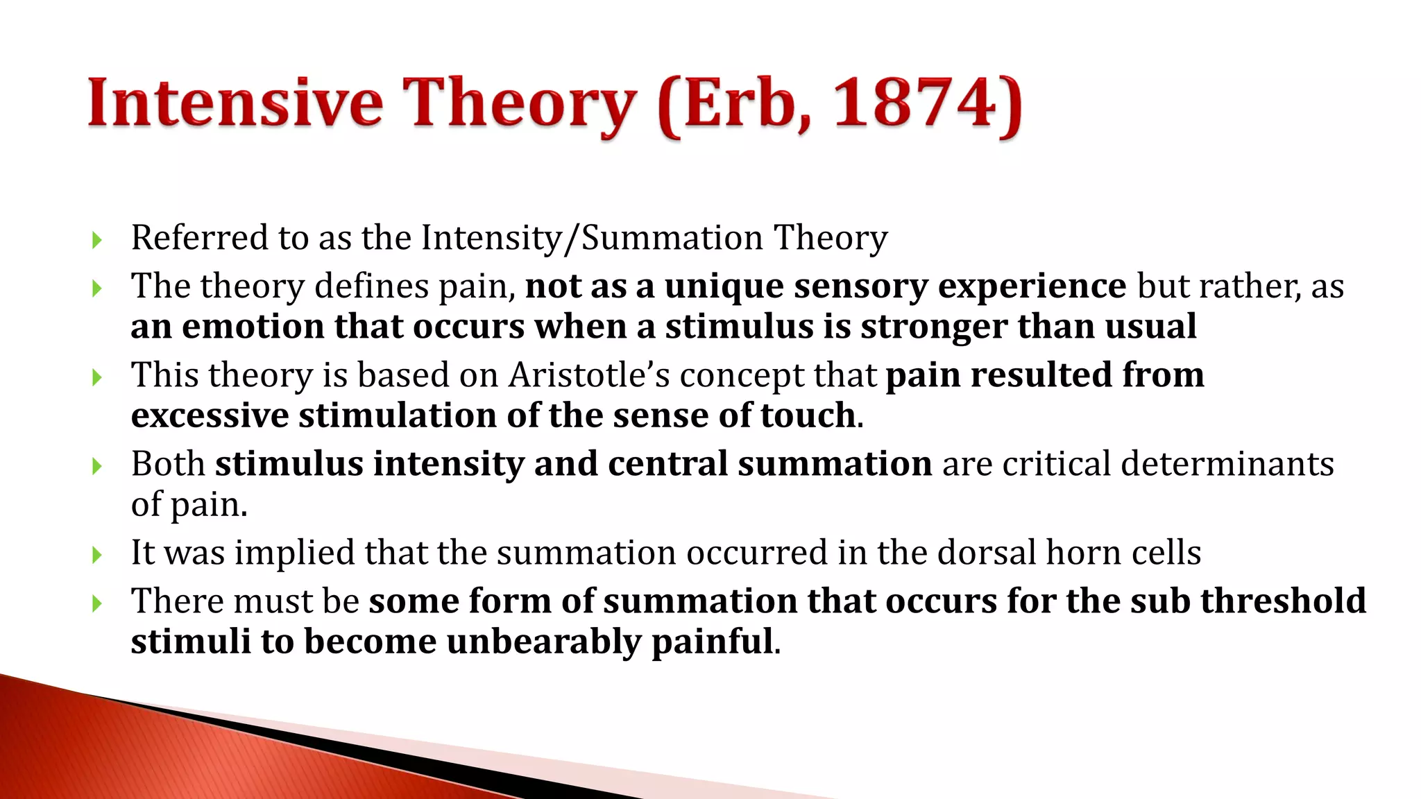 Theories of pain | PDF