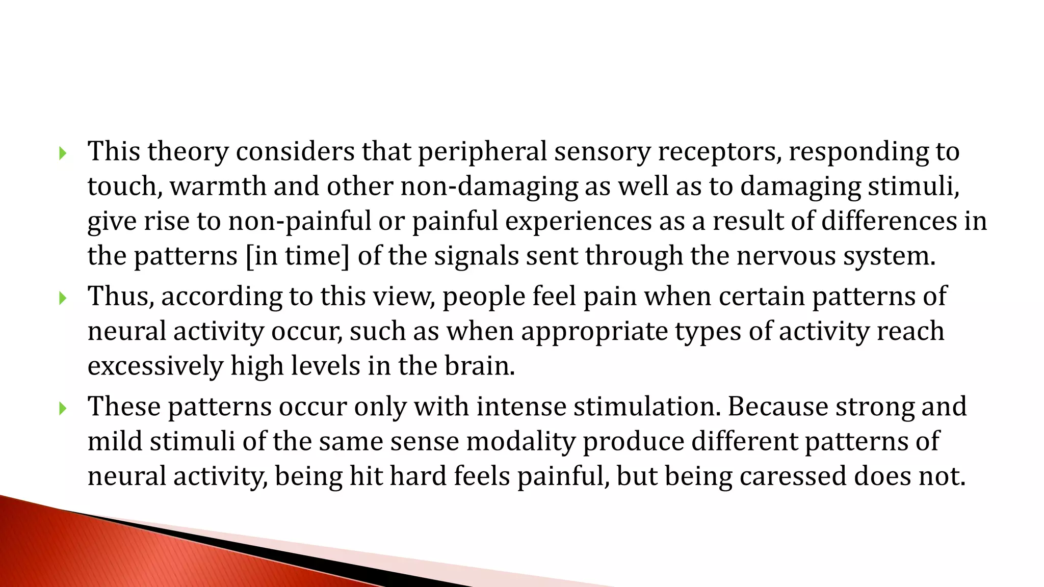 Theories of pain | PDF