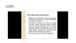 THEORIES OF PAIN - Pain gate theory , pain gate mechanism | PPTX