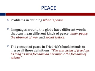 Theories of peace and conflict and their relationship | PPT