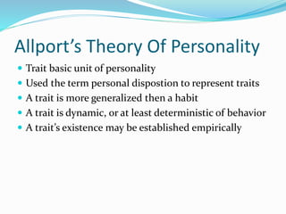 Theories of personality | PPTX