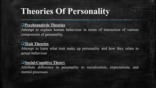 Theories of personality | PPTX