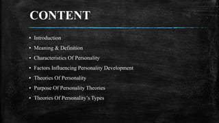 Theories of personality | PPTX