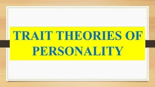 theories of personality behavioral .pptx