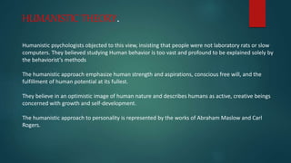 Theories of personality | PPTX