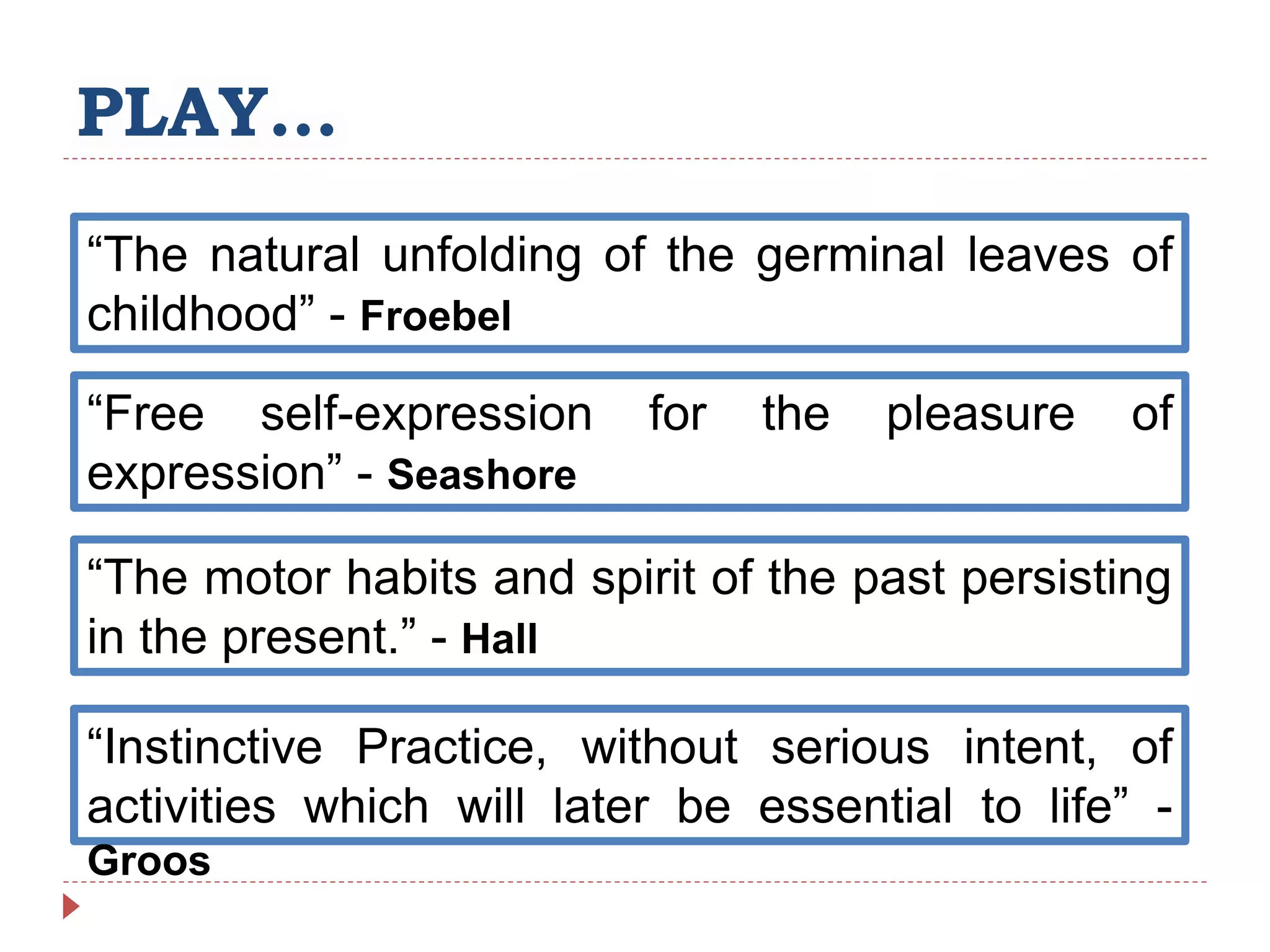 Theories of play | PPTX