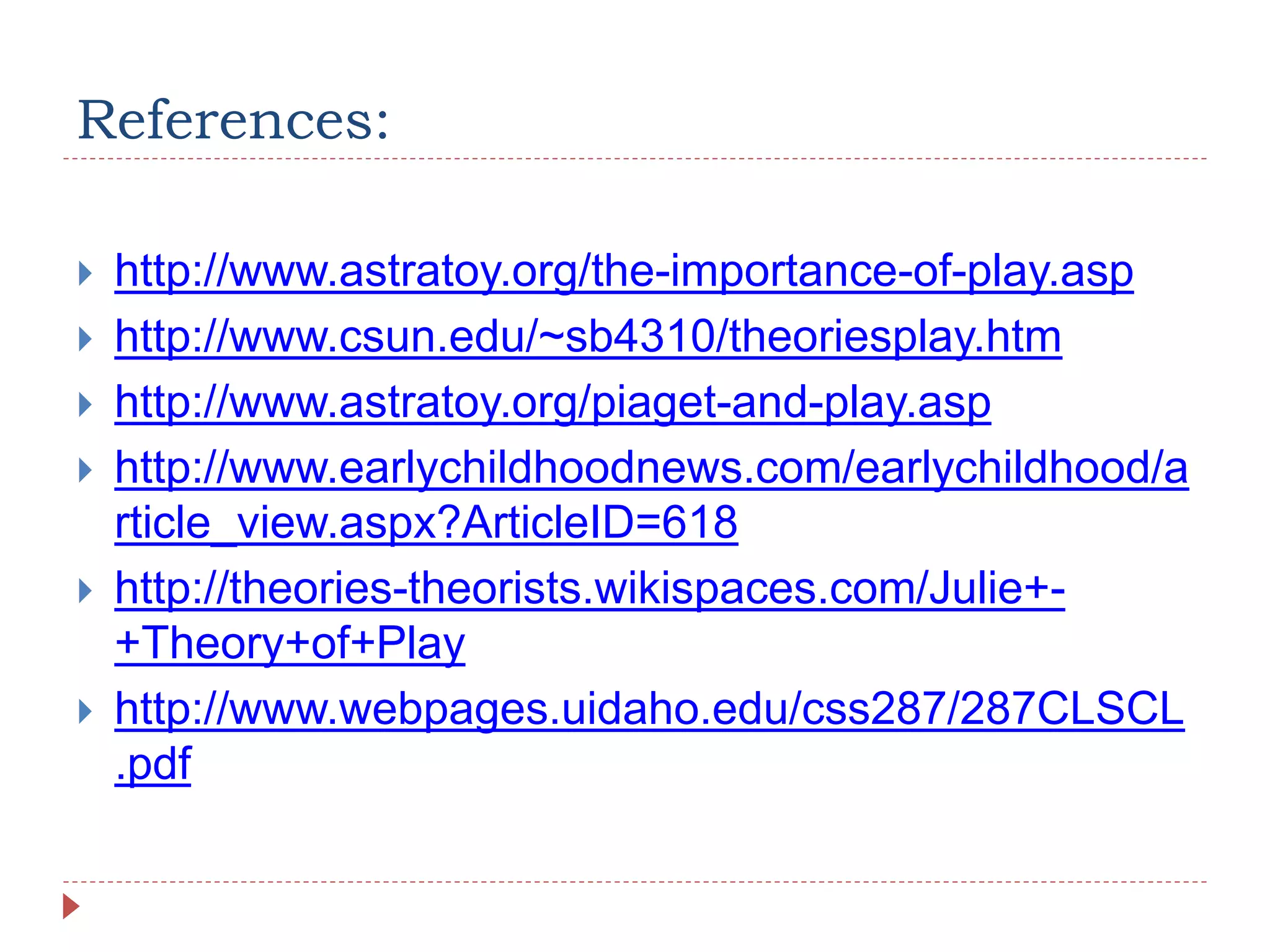 Theories of play | PPTX