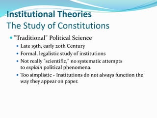 Theories of Political Science | PPTX