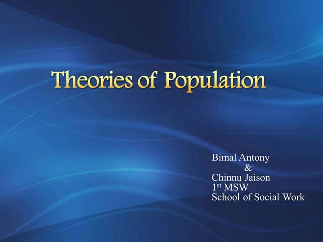 Theories of population | PPTX