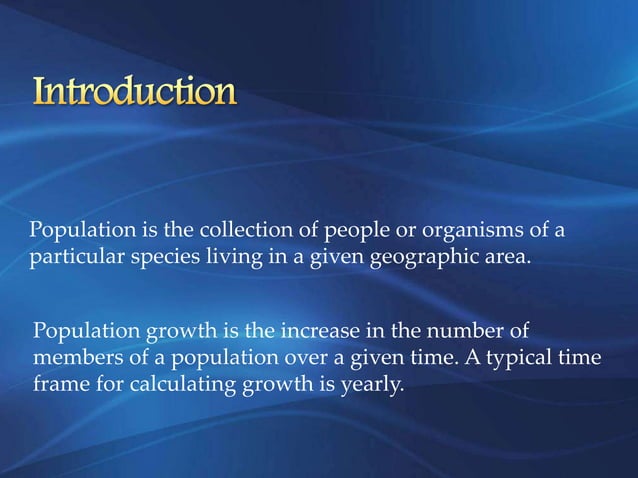 Theories of population | PPTX