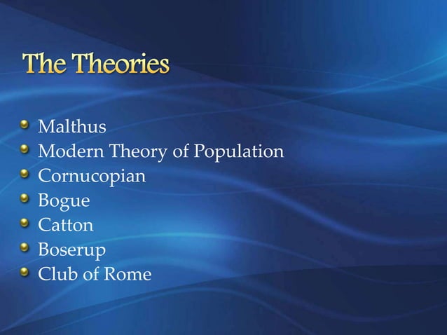 Theories of population | PPTX