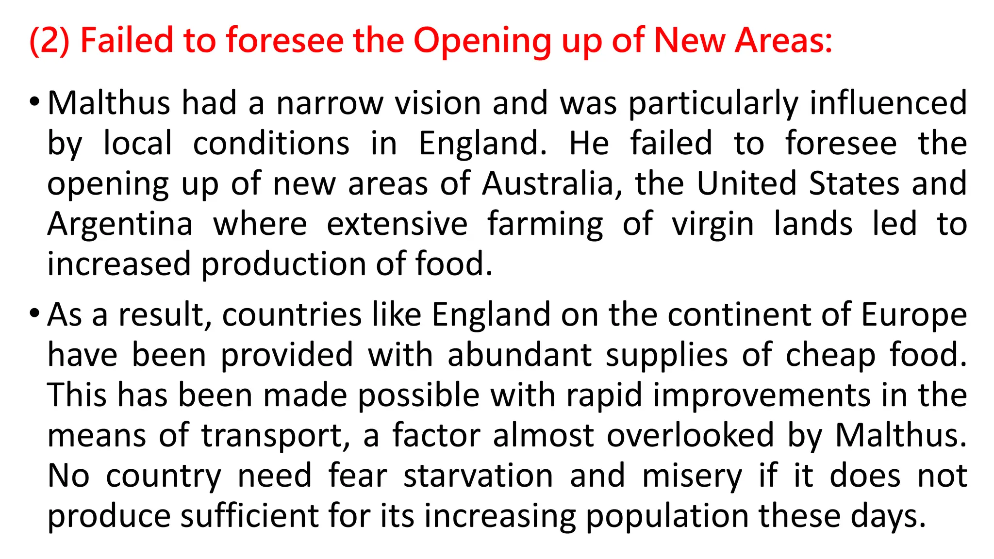 Theories of Population: 1. The Malthusian Theory of Population 2. The ...