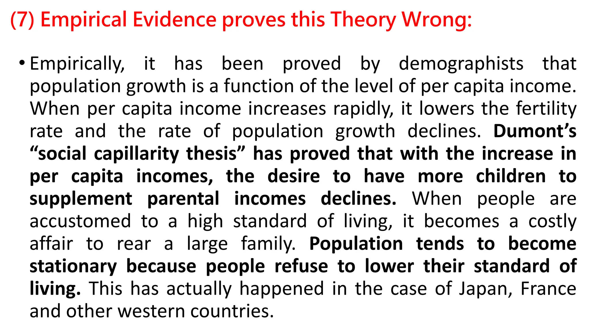 Theories of Population: 1. The Malthusian Theory of Population 2. The ...