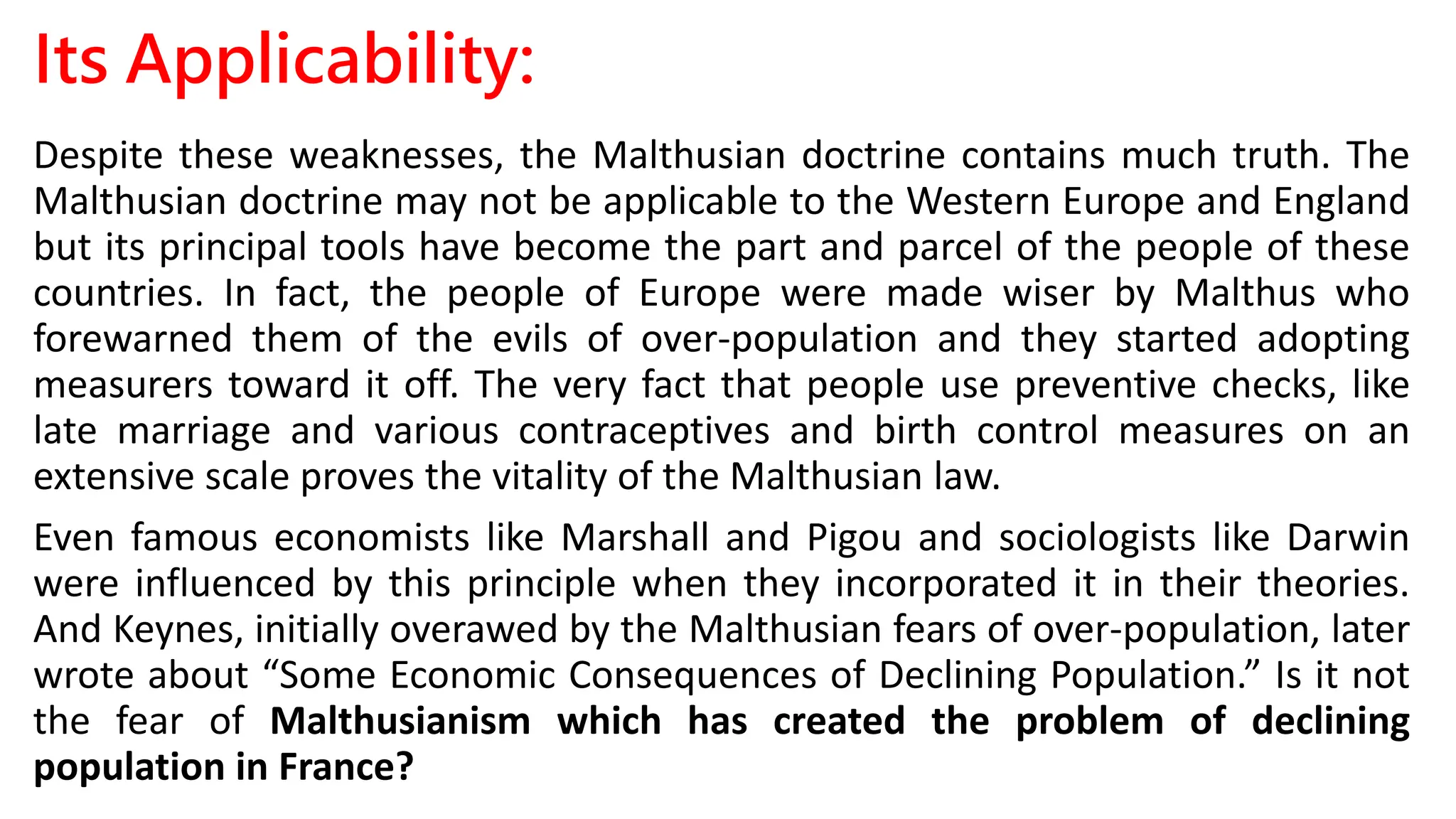 Theories of Population: 1. The Malthusian Theory of Population 2. The ...