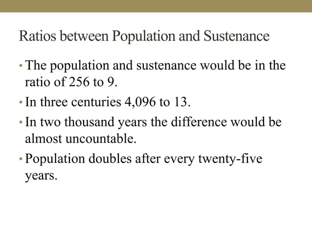 Theories of population growth Malthus Theory | PPTX