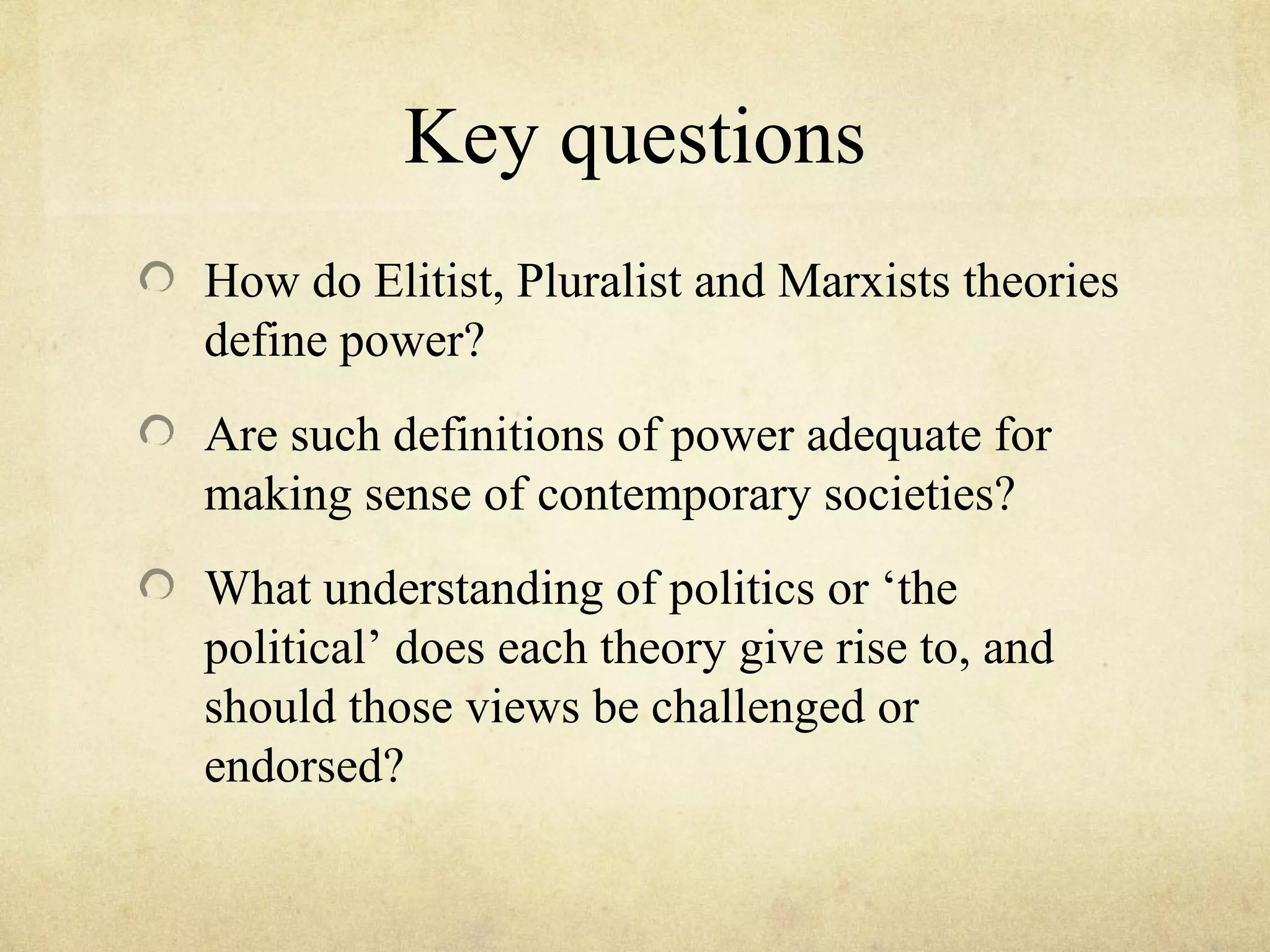 Theories of power 2012 a level conference- john barry | PPT