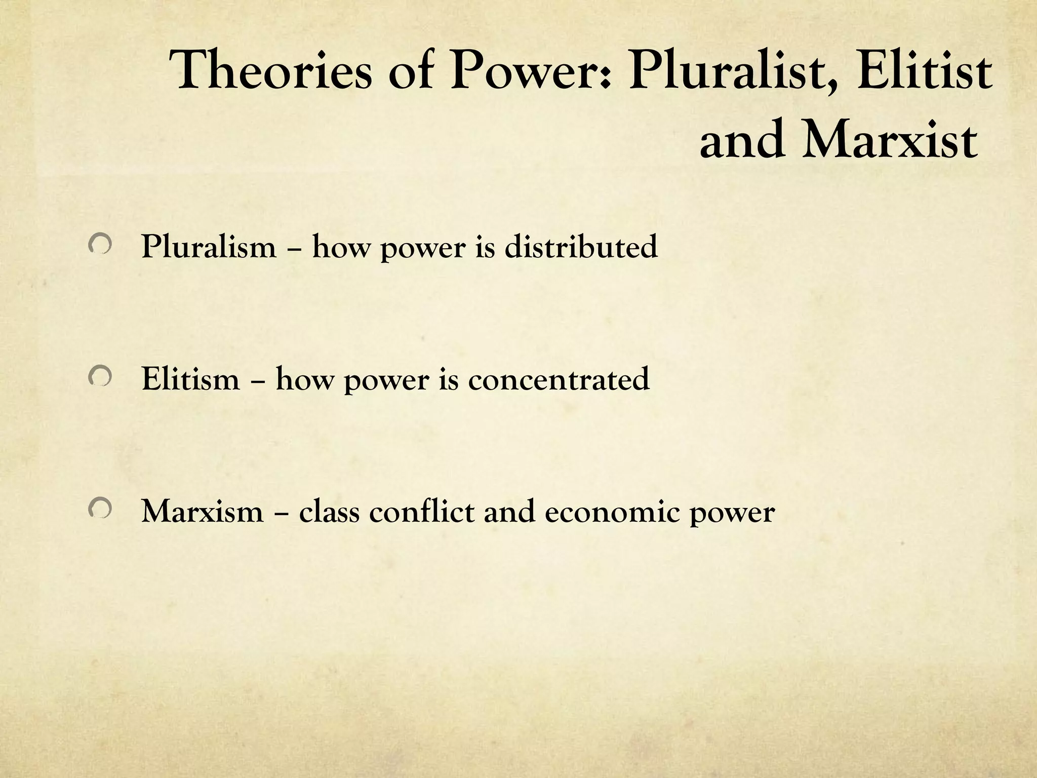 Theories of power 2012 a level conference- john barry | PPT