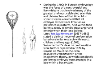 Theories of preformation, pangenesis, epigenesis, | PPTX