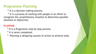 Theories of Programme Planning - Arunkumar R, Annamalai University | PPT