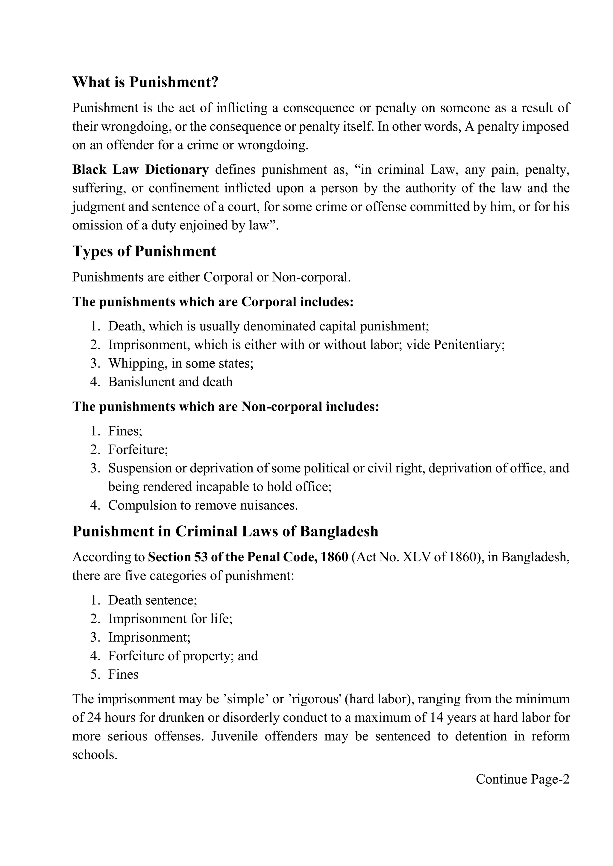 Theories of Punishment | PDF