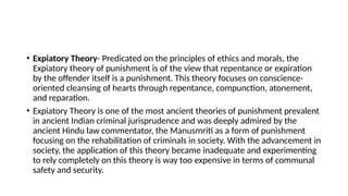 Theories of Punishment in the subject Jurisprudence | PPTX