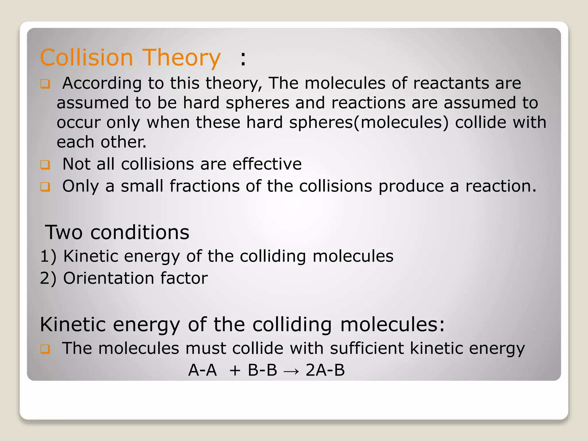 Theories of Reaction Rate - Ashika G | PPT