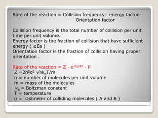 Theories of Reaction Rate - Ashika G | PPT