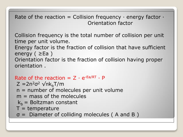 Theories of Reaction Rate - Ashika G | PPT