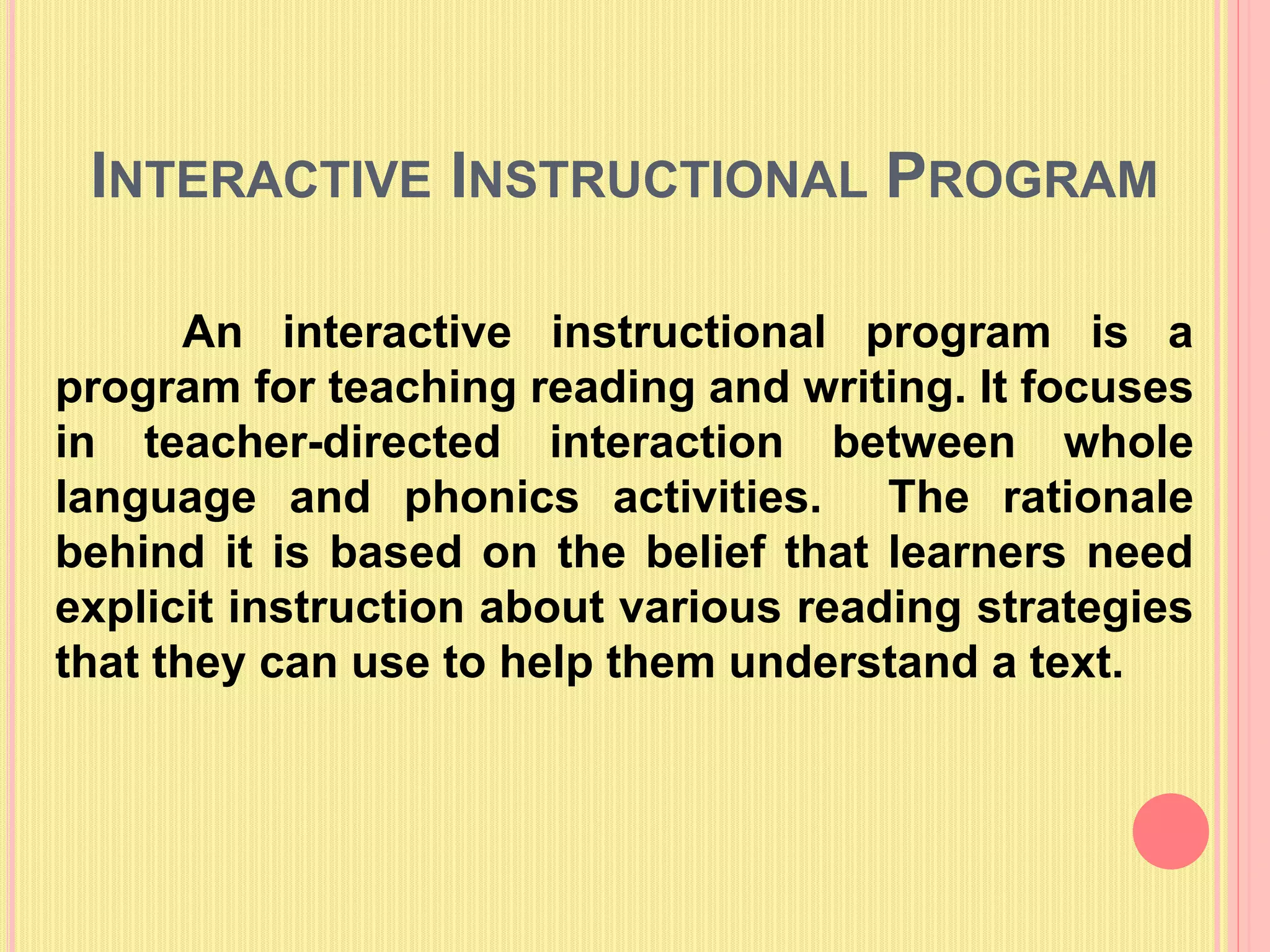 Theories of Reading Instruction | PPTX
