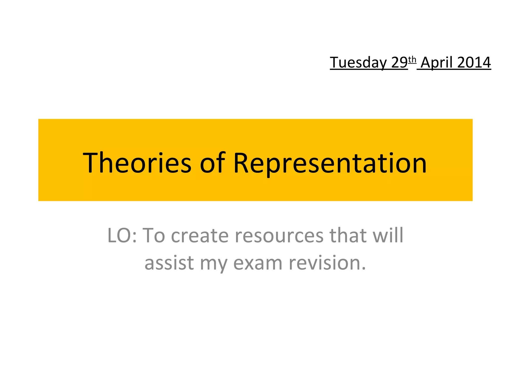 Theories of Representation | PPT