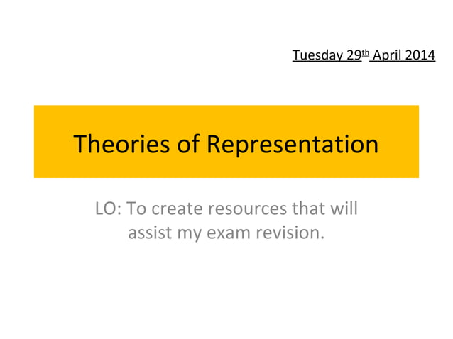 Theories of Representation | PPT