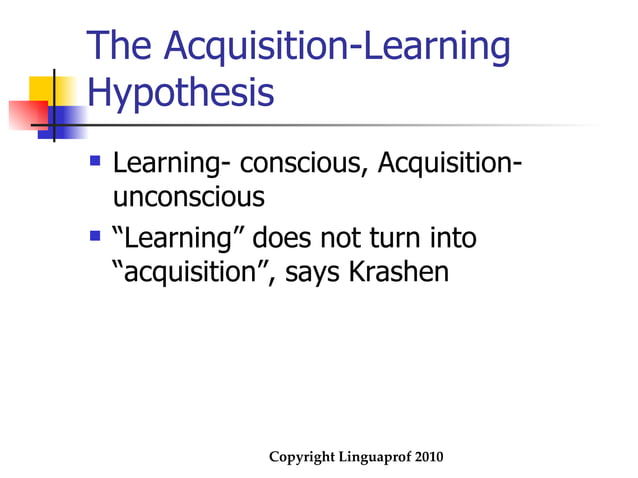 Theories of second language learning | PPT