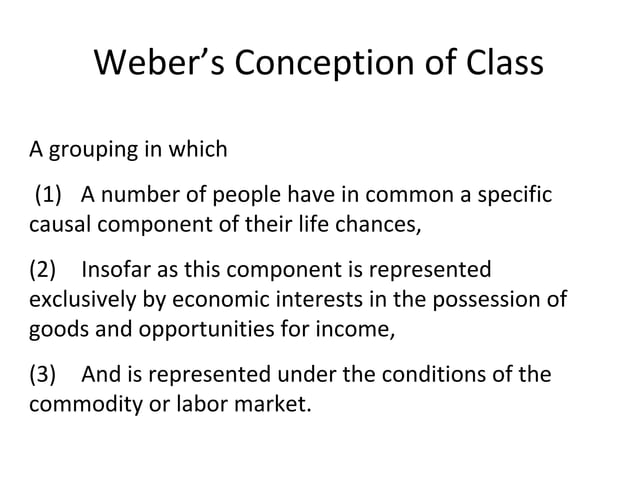Theories of social stratification marx weber | PPT