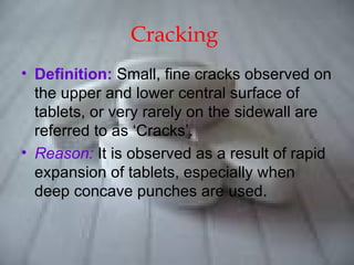 problems in tablet manufacturing and coating | PPT