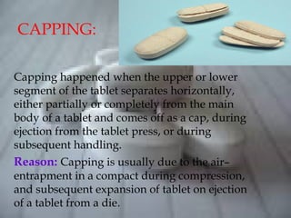 problems in tablet manufacturing and coating | PPT
