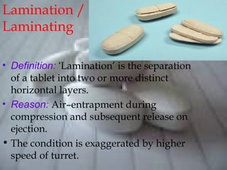 problems in tablet manufacturing and coating | PPT