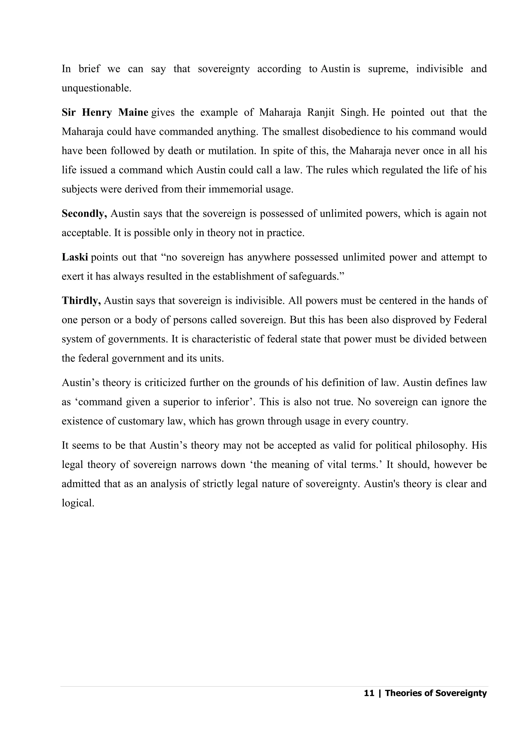 Theories of Sovereignty | PDF