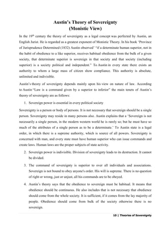 Theories of Sovereignty | PDF