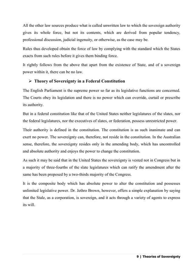 Theories of Sovereignty | PDF | Political Issues & policy | Politics